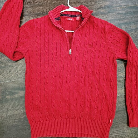 Izod | Sweaters | Izod Mens Quarter Zip Front Stand Collar Sweater ...